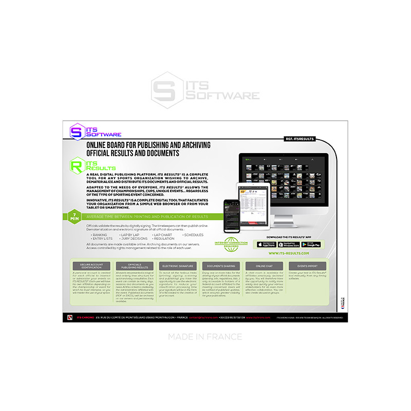 ITS Results of ITS Software brand - ITS Chrono